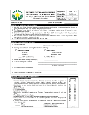 Fillable Online TO GAMING LICENSE FORM Fax Email Print - pdfFiller