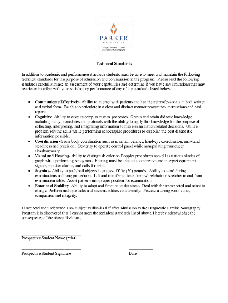 Fillable Online DCS - Technical Standards Form R.102020 Fax Email Print ...