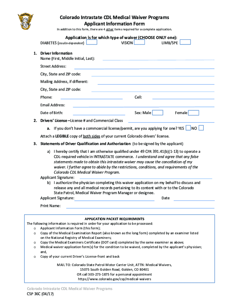 Fillable Online WA State Licensing (DOL) Official Site: CDL medical ...