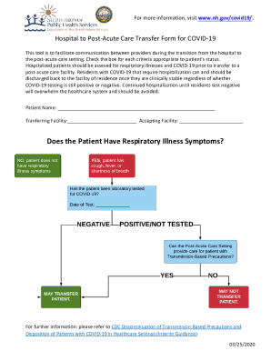 Fillable Online Hospital to Post-Acute Care Transfer Form for COVID-19 ...