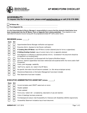 Fillable Online Fillable Online AP MEMO/FORM CHECKLIST Fax Email Print ...