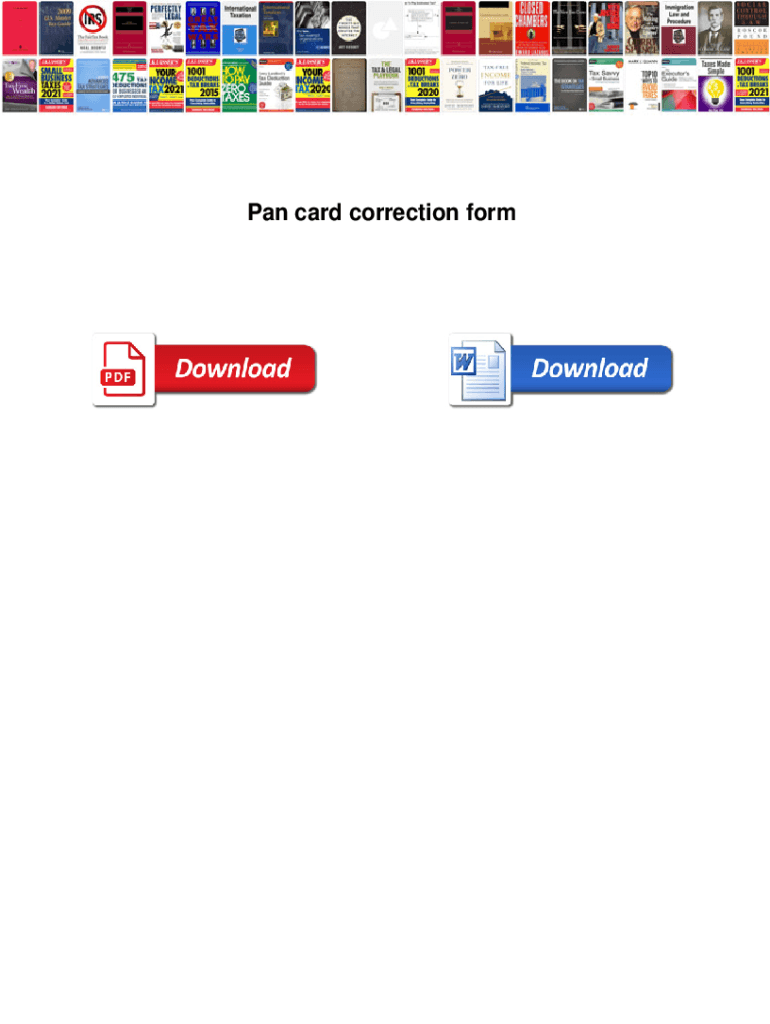 Fillable Online Pan card correction form pdf. Pan card correction form ... Fillable Online Pan card correction form pdf. Pan card correction form ...