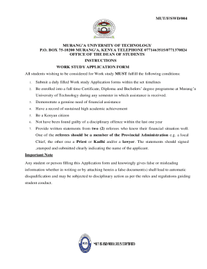 Fillable Online MUT Application Form - Murang'a University of ...