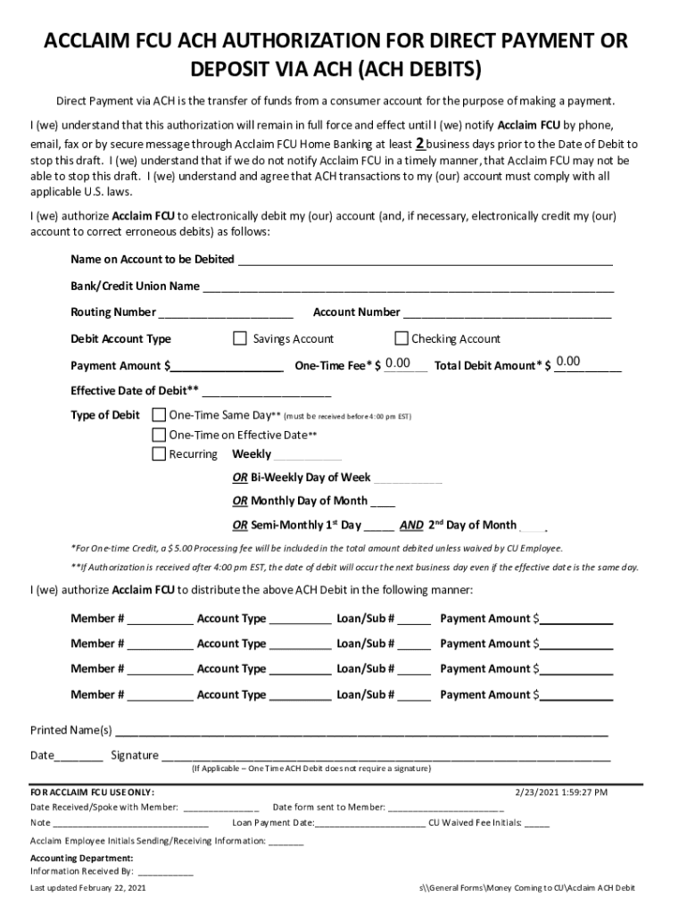 Fillable Online Ach Debit Authorization Form TemplateTUTORE.ORG ... Fax Email Print - pdfFiller