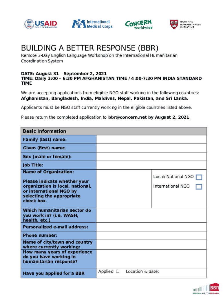 BUILDING A BETTER RESPONSE (BBR) Doc Template | pdfFiller