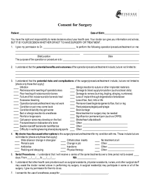 Fillable Online Authorization for Surgery Fax Email Print - pdfFiller