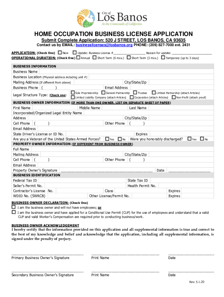 Fillable Online Commercial Business License Application Submittal ...