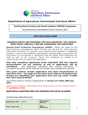 Rural Business Development Grant Application . Rural Business ...