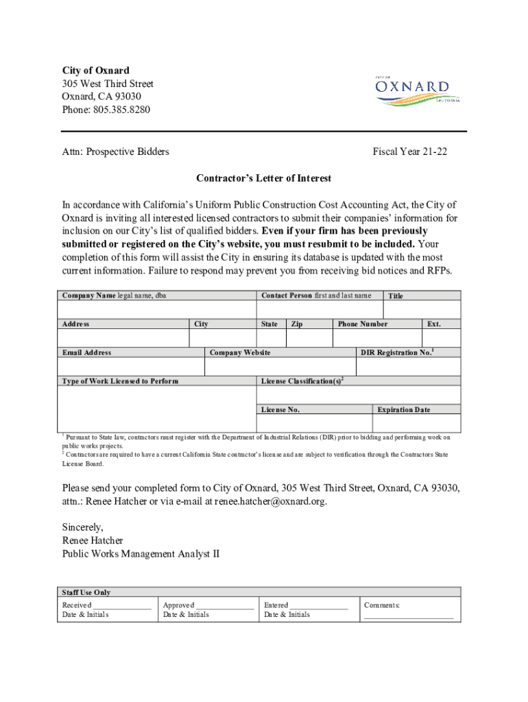 Fillable Online Public-Notice-Inviting-Contractors-for-Citys-Informal ...