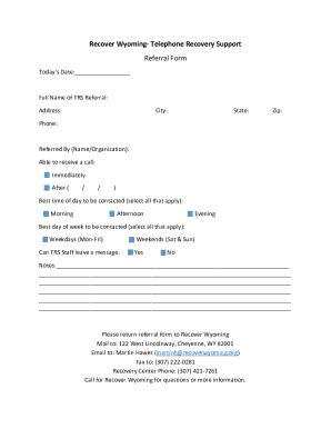 Fillable Online TRS-Referral-Form Fax Email Print - pdfFiller