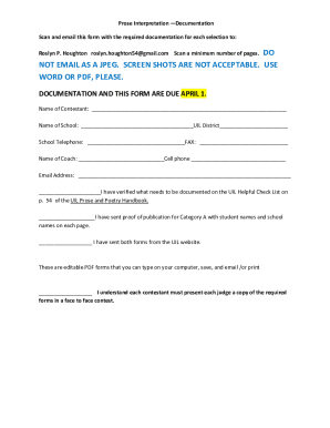 Fillable Online 2021-prose-documentation-form Fax Email Print - pdfFiller