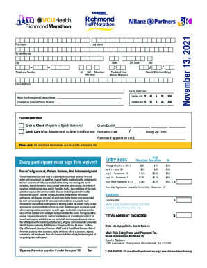Fillable Online Marathon2021mail-in-entry-form Fax Email Print - pdfFiller