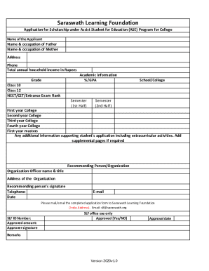 Fillable Online Template SLF Form ASE Fax Email Print - pdfFiller