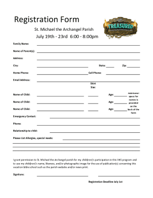 Fillable Online REGISTRATION FORM - templeemanuel.net Fax Email Print ...