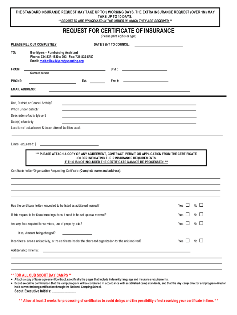 Fillable Online WFC certificate request form.docx Fax Email Print - pdfFiller