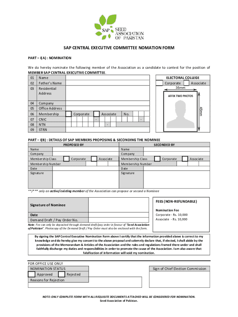 Fillable Online Sample Nomination Letter For Committee Chairperson Fax ...