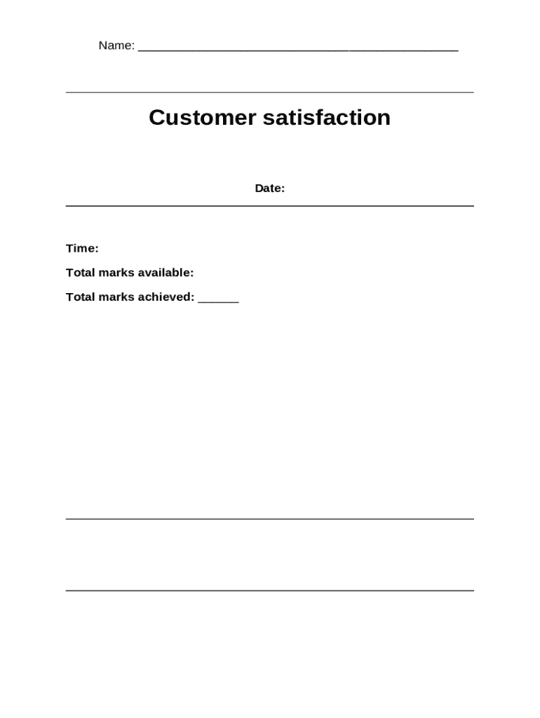 SERVICE NAME, CUSTOMER EXPERIENCE PROJECT SUMMARY Doc Template | pdfFiller