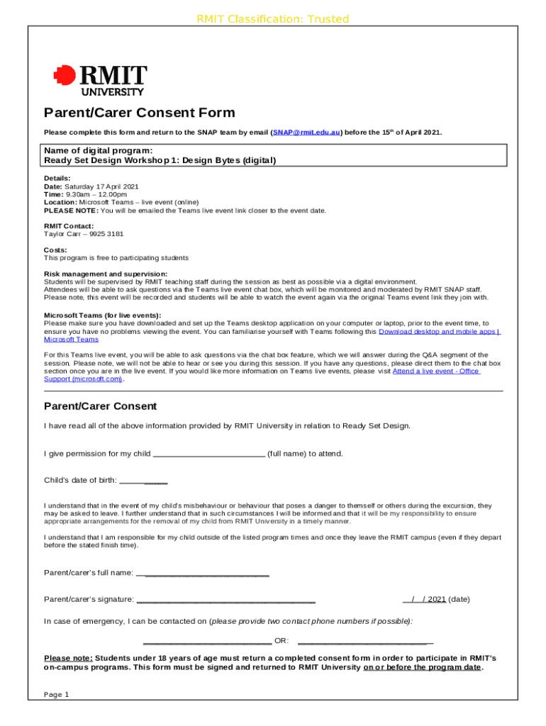 Parent Carer Consent RMIT University Doc Template PdfFiller parent-carer-consent-rmit-university-doc-template-pdffiller
