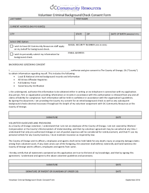 Fillable Online OCCR Consent Form Fax Email Print - pdfFiller