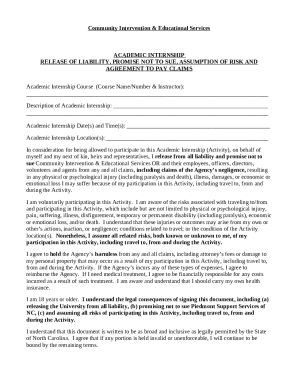 Community Intervention & Educational Services Doc Template | pdfFiller