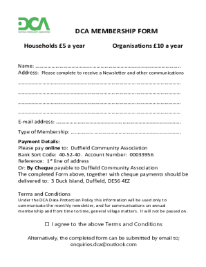 Fillable Online DCA MEMBERSHIP FORM.docx Fax Email Print - pdfFiller