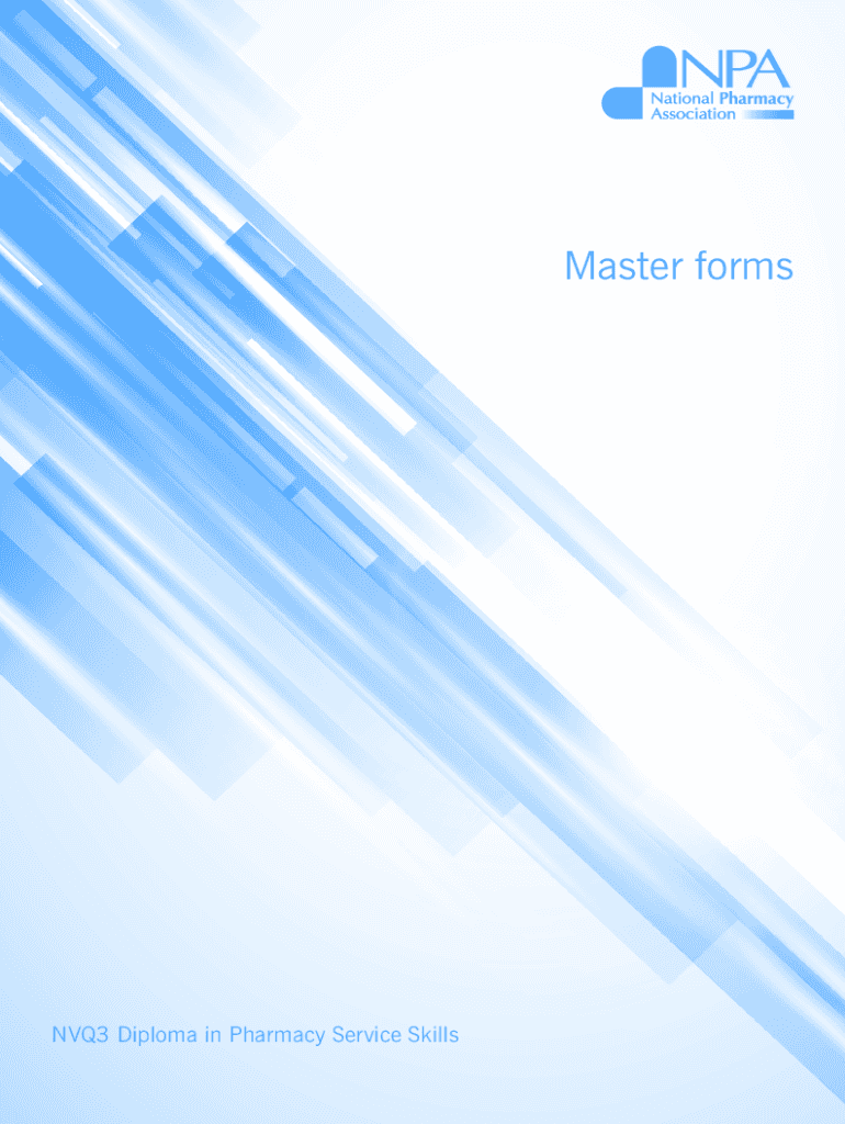 Fillable Online Master Forms - The National Pharmacy Association (NPA ...