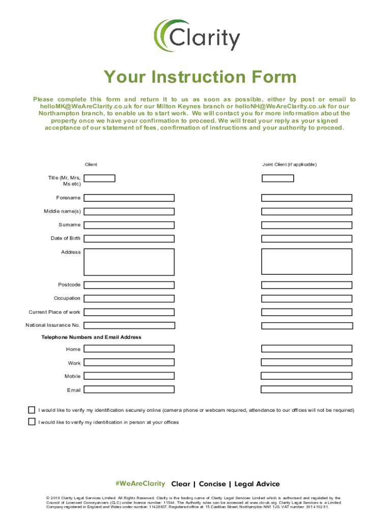 Fillable Online Your Instruction Form Fax Email Print - pdfFiller