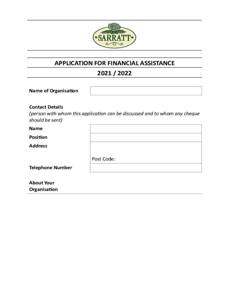 Fillable Online Grant application form 21 -22 Fax Email Print - pdfFiller