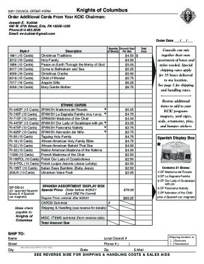 Fillable Online '21 KofC Council Form/Fill in Fax Email Print - pdfFiller