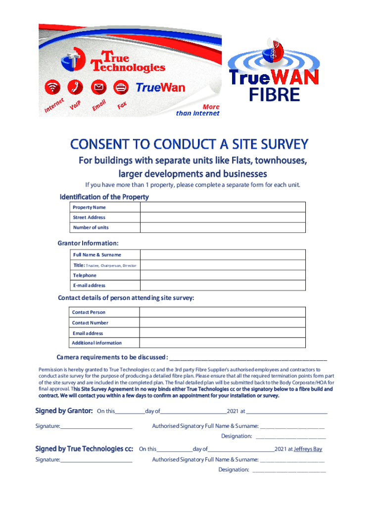 Fillable Online True Technologies TrueWAN Fibre Application forms Fax ...