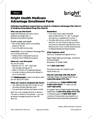 Fillable Online Medicare Advantage Forms and Documents - Bright ...