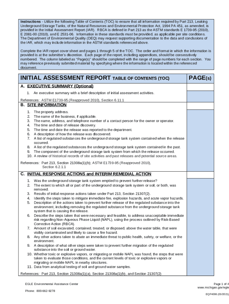 Initial Assessment Report Table Of Contents Initial Assessment Report initial-assessment-report-table-of-contents-initial-assessment-report