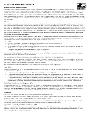 Fillable Online CSA Waiver Form.doc Fax Email Print - pdfFiller