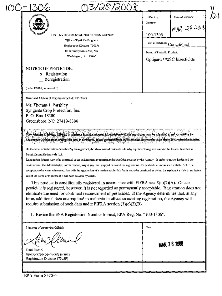 Fillable Online U.S. EPA, Pesticide Product Label, OPTIGARD FLEX LIQUID ...
