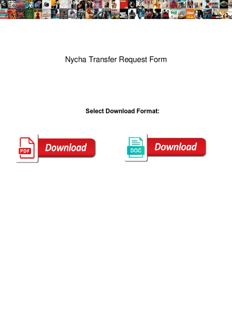 Fillable Online Nycha Transfer Request Form. Nycha Transfer Request ...