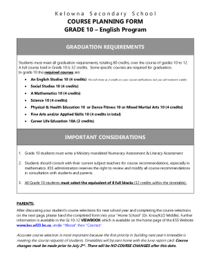 Fillable Online Graduation Requirements - Province of British Columbia ...