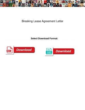 Fillable Online Breaking Lease Agreement Letter. Breaking Lease ...
