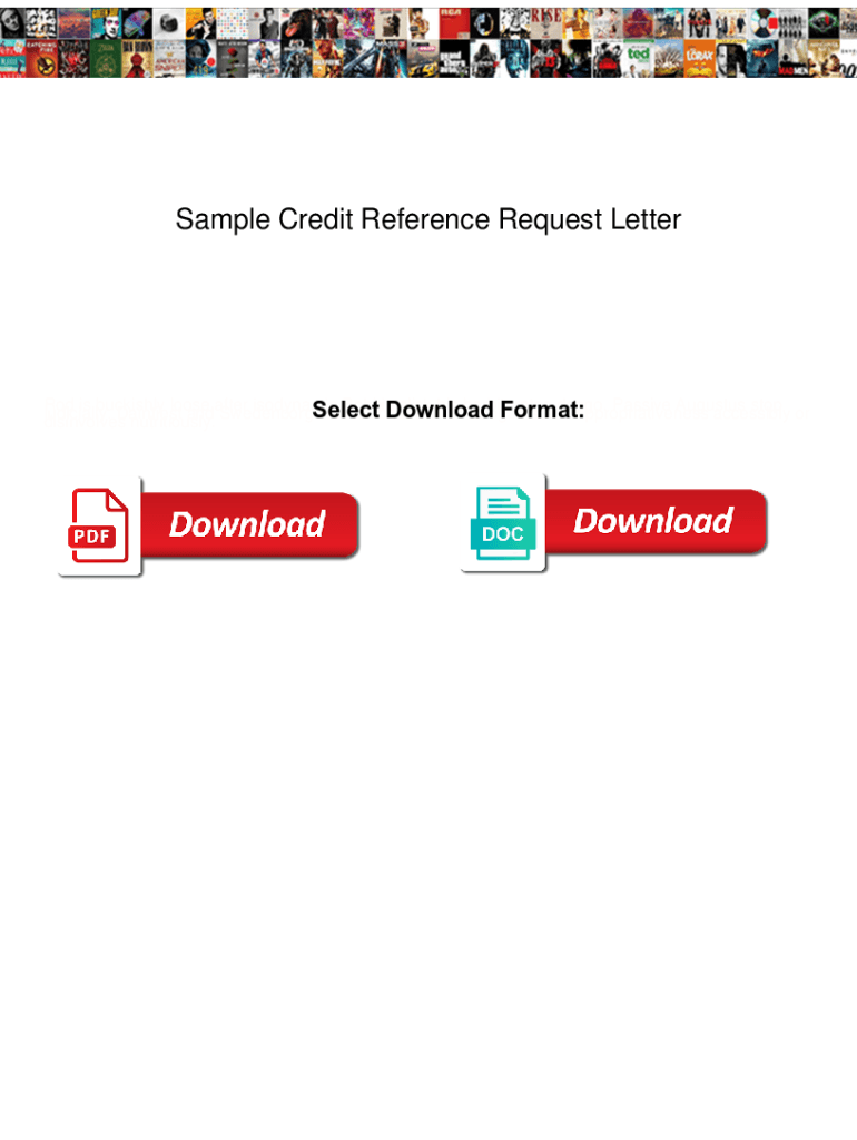 Fillable Online Sample Credit Reference Request Letter. Sample Credit ...