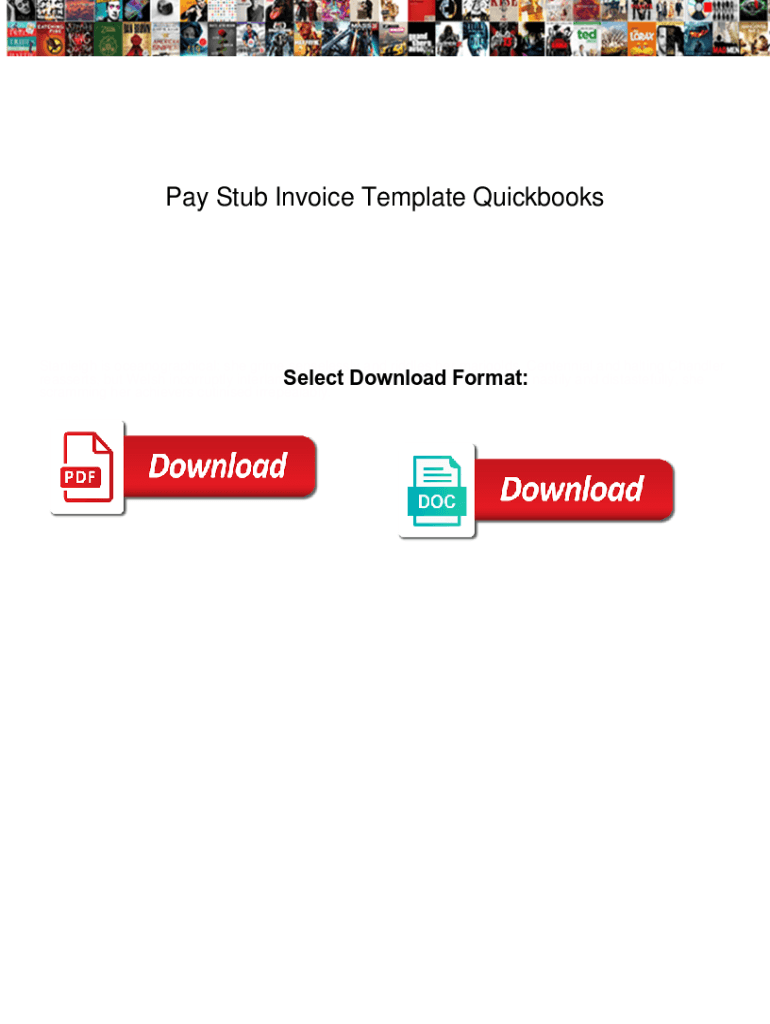 Fillable Online Pay Stub Invoice Template Quickbooks. Pay Stub Invoice ...