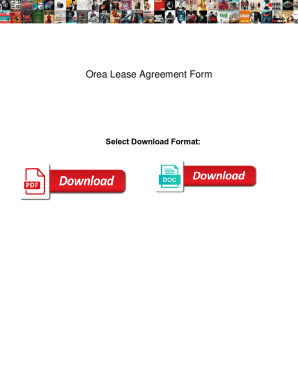 Fillable Online Orea Lease Agreement Form. Orea Lease Agreement Form ...
