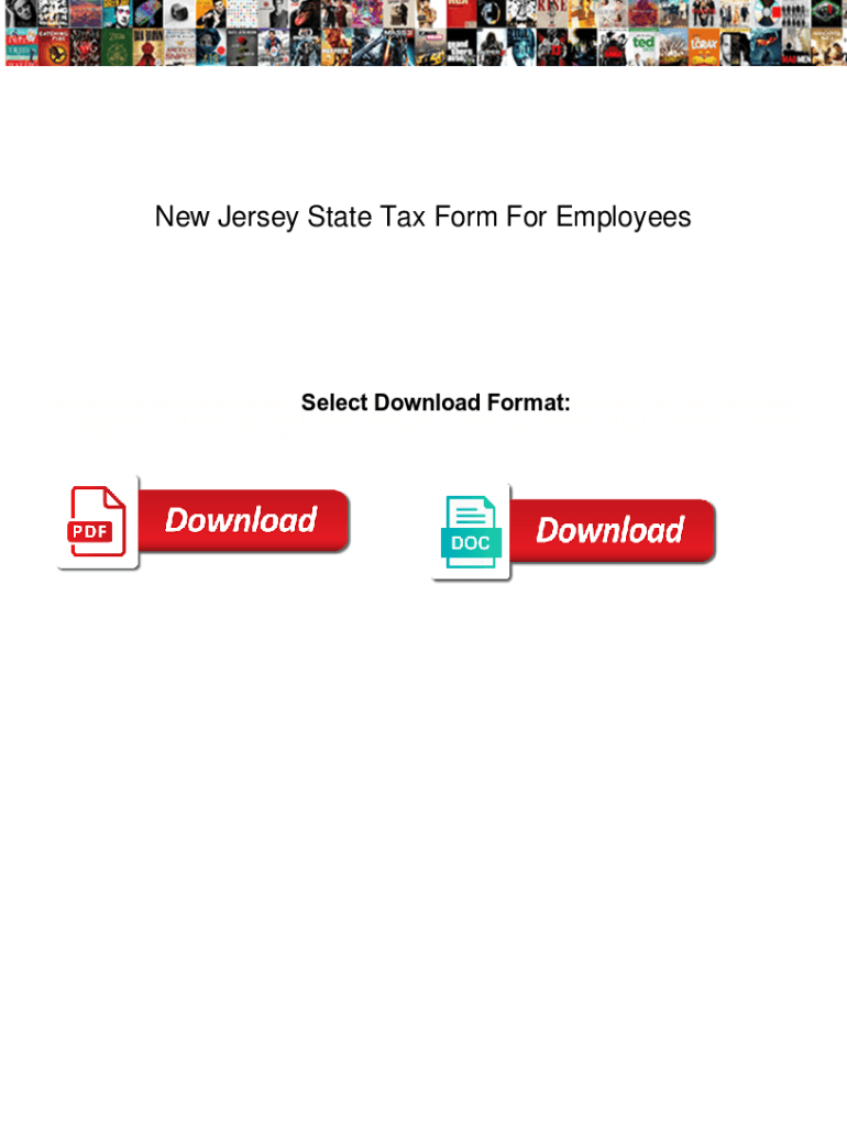 Fillable Online New Jersey State Tax Form For Employees. New Jersey ...