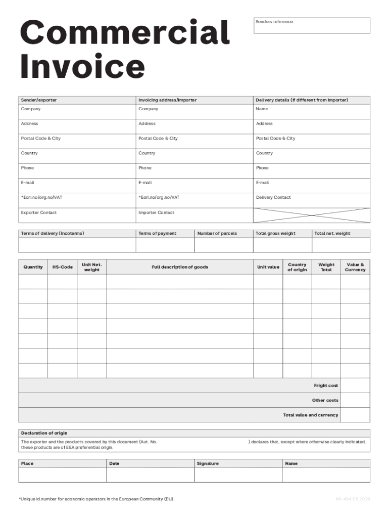 Fillable Online Commercial Invoice: UPS - United States Fax Email Print ...