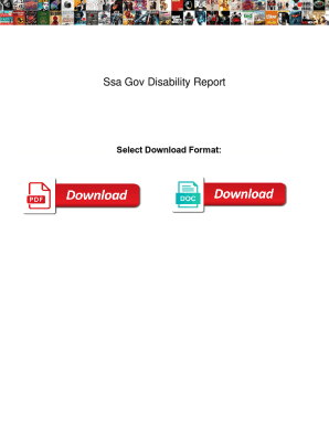 Fillable Online Ssa Gov Disability Report. Ssa Gov Disability Report ...