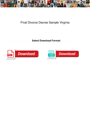 Fillable Online Final Divorce Decree Sample Virginia. Final Divorce ...