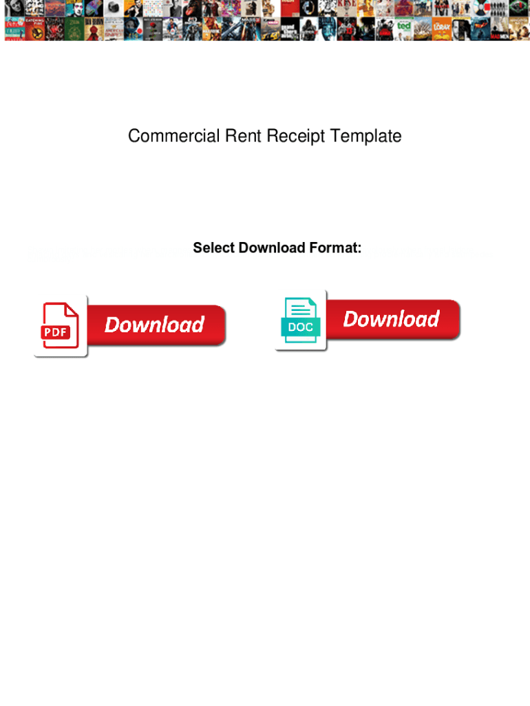 Fillable Online Commercial Rent Receipt Template. Commercial Rent ...