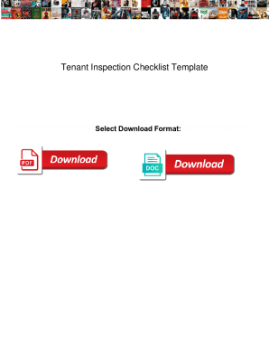 Fillable Online Tenant Inspection Checklist Template. Tenant Inspection ...