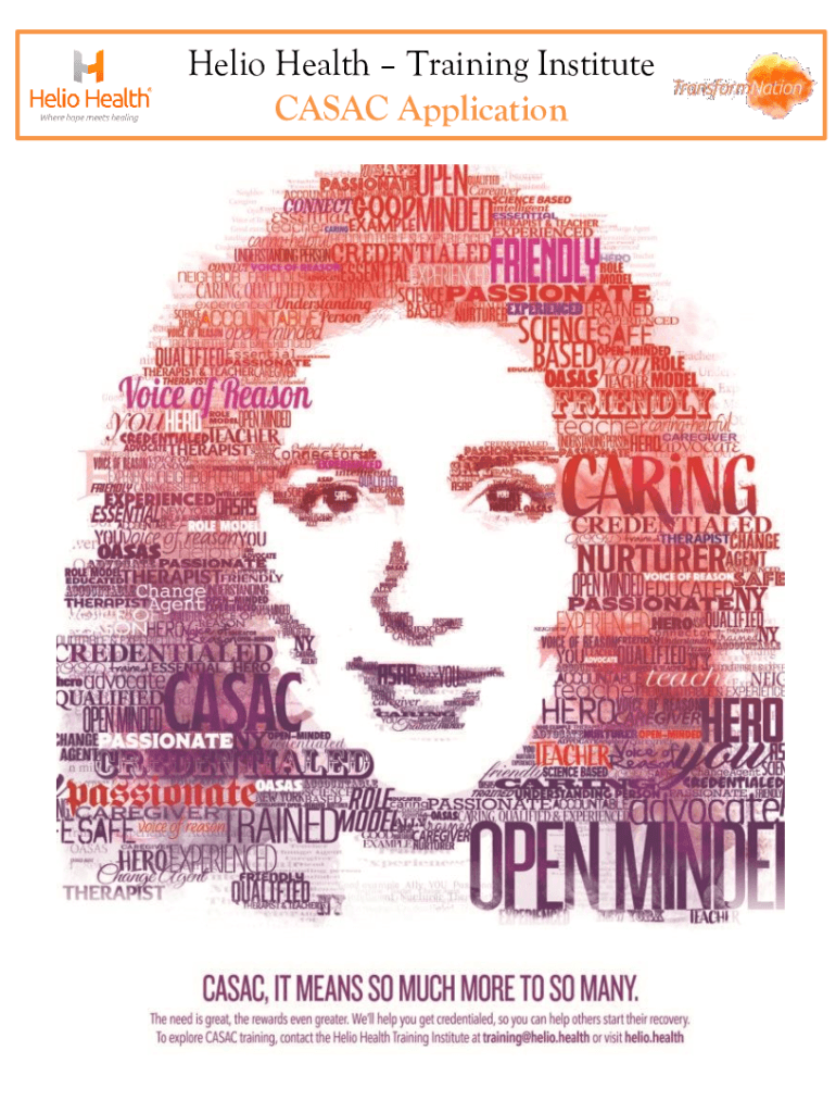 Fillable Online Helio Health Training Institute Fax Email Print - pdfFiller