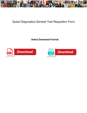 Fillable Online Quest Diagnostics General Test Requisition Form. Quest ...