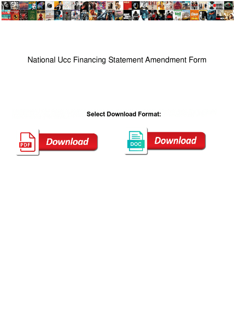 Fillable Online National Ucc Financing Statement Amendment Form ...