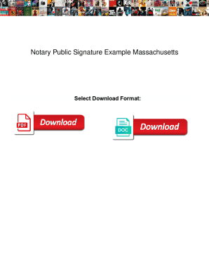 Fillable Online Notary Public Signature Example Massachusetts. Notary ...